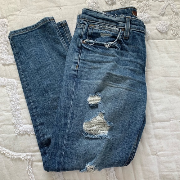 Joe's Jeans | Jeans | Joes Boyfriend Slim Crop Denim Destroyed | Poshmark
